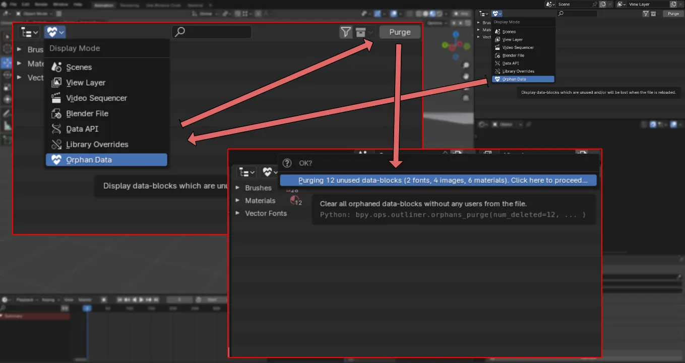 Clean Unused Blender Files in Project to Free up Space | Inlet